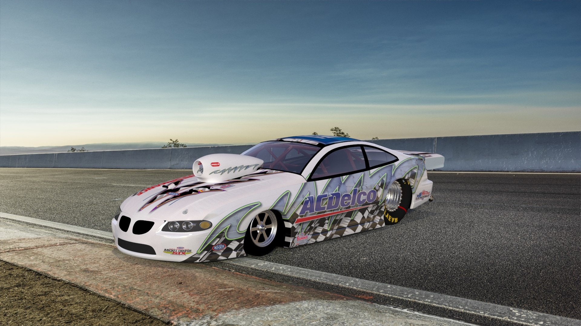 3D Generic Pro Stock Drag Racing Car - TurboSquid 1997857