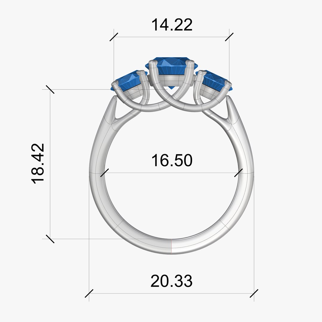 3D Trellis Diamond Ring model - TurboSquid 2058398