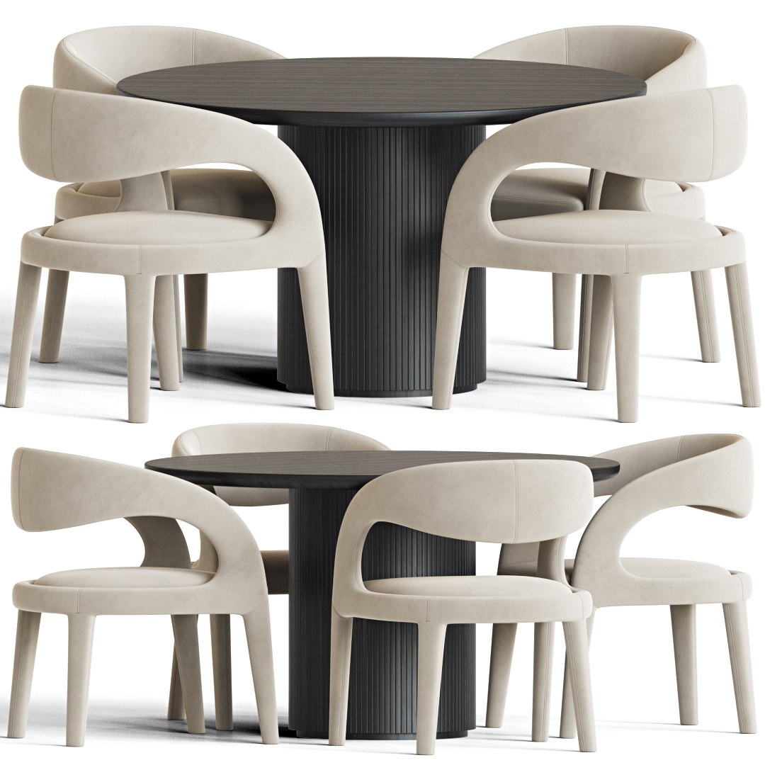 Dining Set 3D Model - TurboSquid 1700261