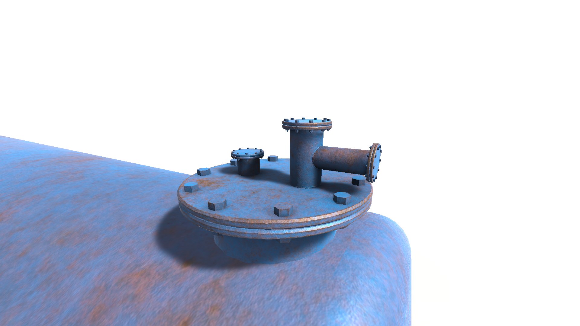 Horizontal Tank 3D Model - TurboSquid 1709417