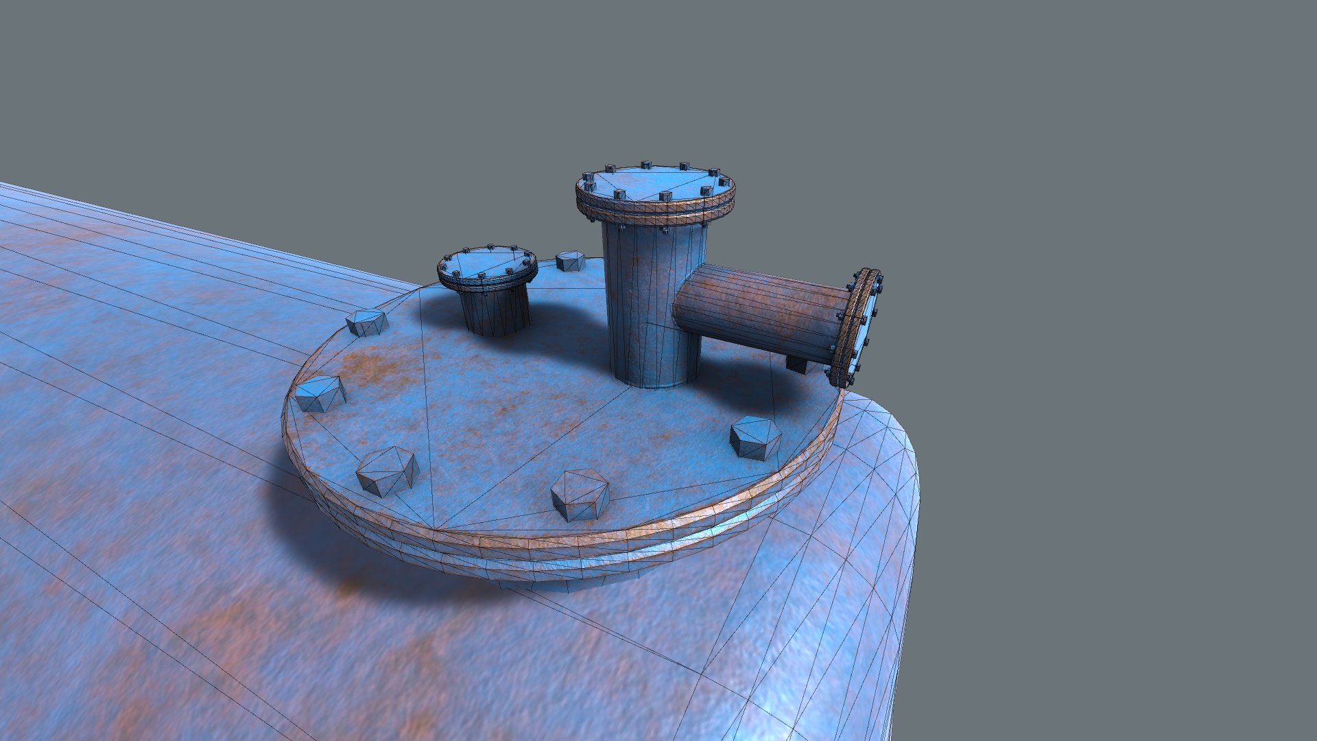 Horizontal Tank 3D Model - TurboSquid 1709417