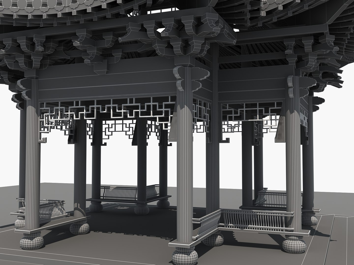 Ancient Pavilion 3D Model - TurboSquid 1806950