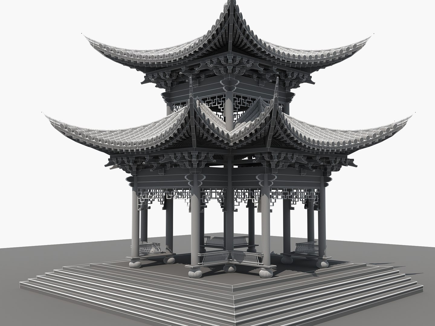 Ancient Pavilion 3D Model - TurboSquid 1806950