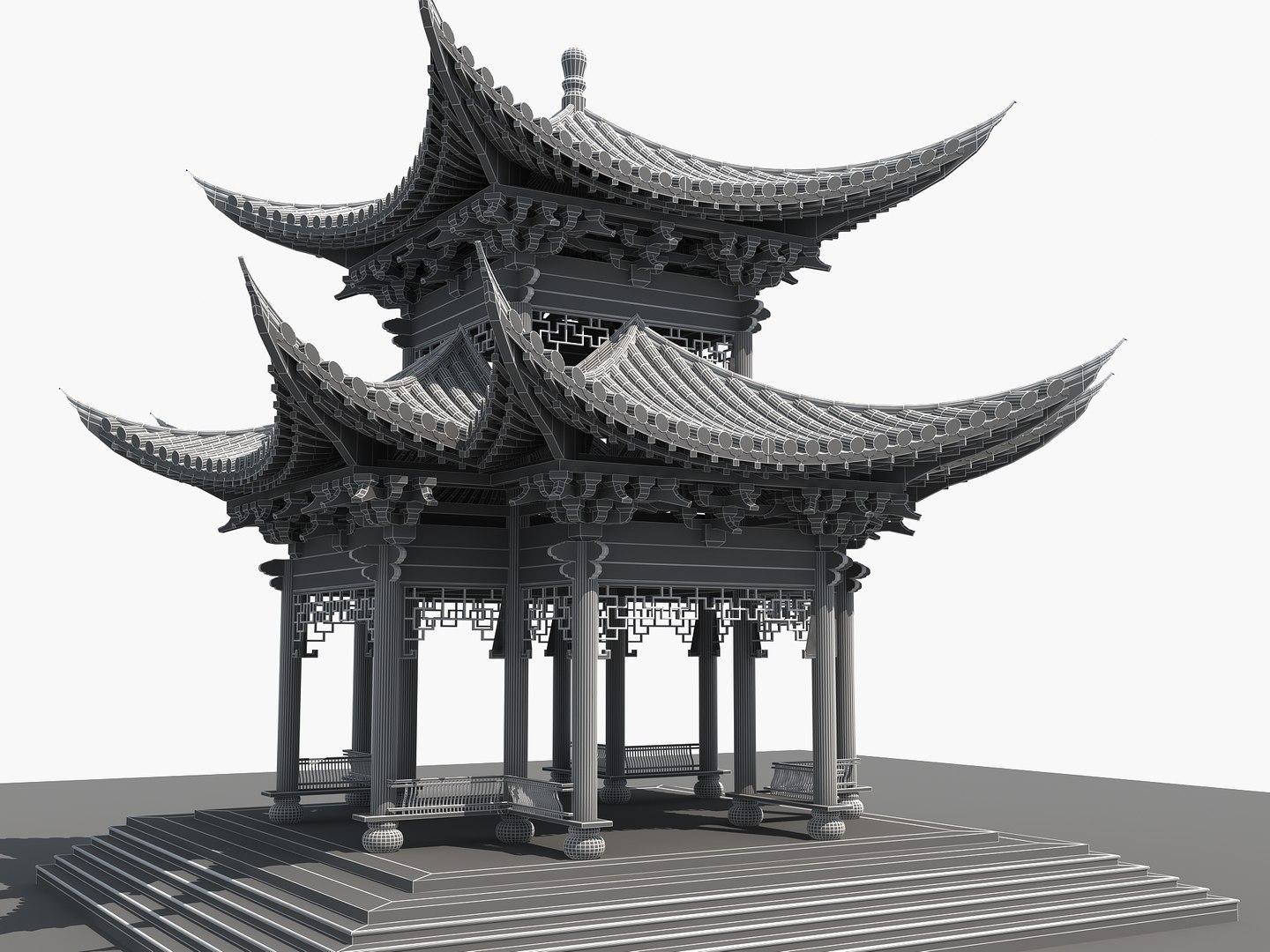 Ancient Pavilion 3D Model - TurboSquid 1806950