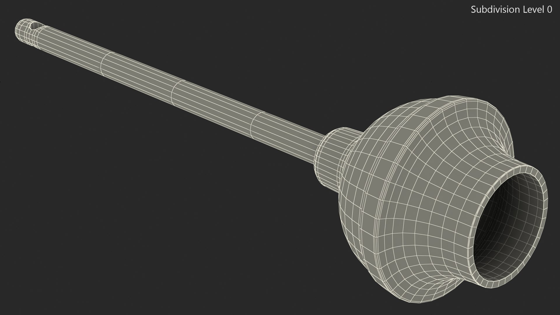 Duty toilet plunger wooden 3D model - TurboSquid 1713283