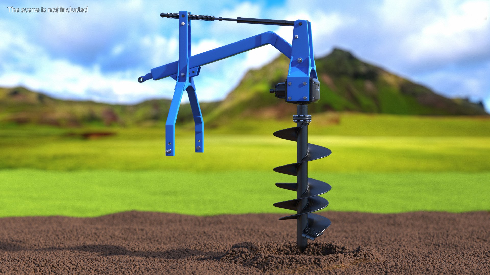 Hydraulic Post Hole Digger Model - TurboSquid 1962437