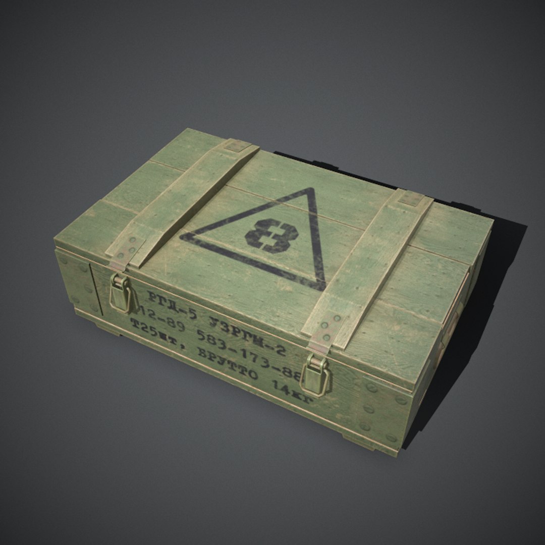 Army grenade box 3D model - TurboSquid 1437650