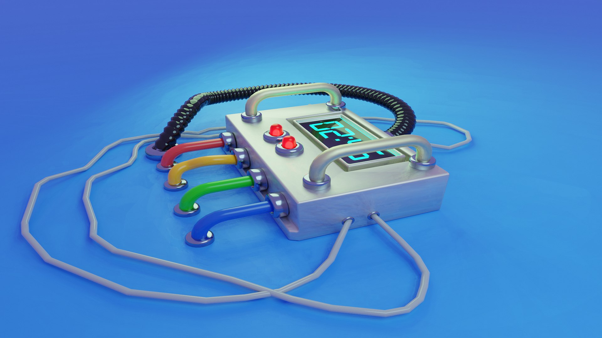 Time Bomb-wired Bomb-Cables And Tubes- 3D Model - TurboSquid 2050802