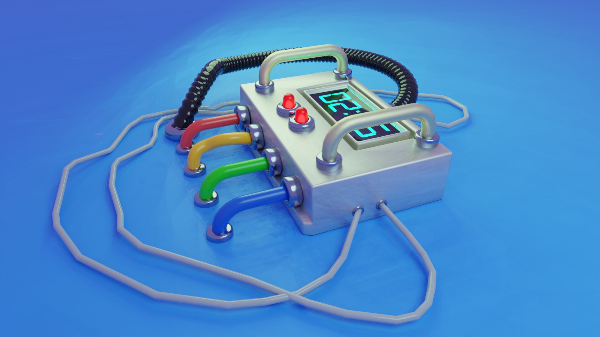 Time Bomb-wired Bomb-Cables And Tubes- 3D Model - TurboSquid 2050802