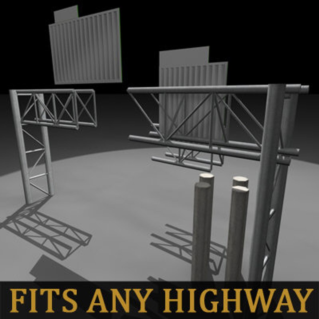 Interstate Sign 3d Model