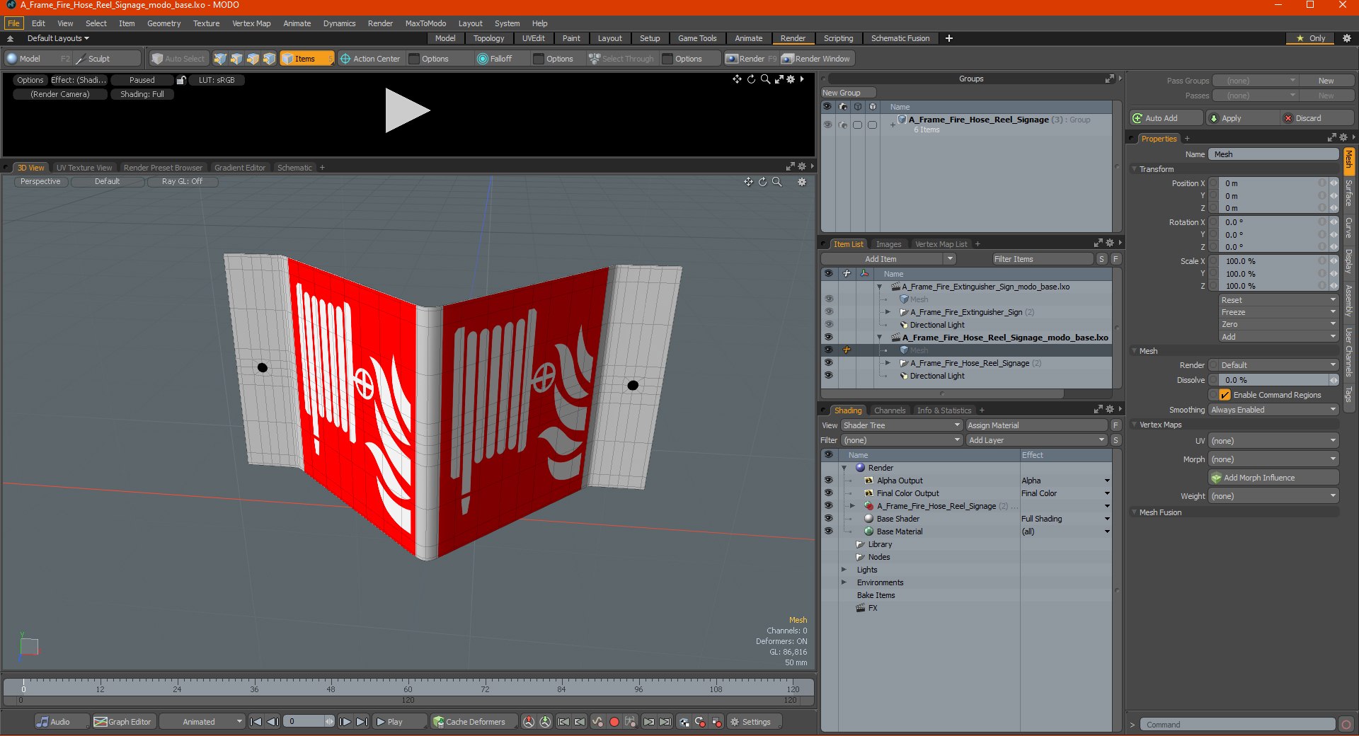 3D Frame Hose Reel Signage - TurboSquid 1685537