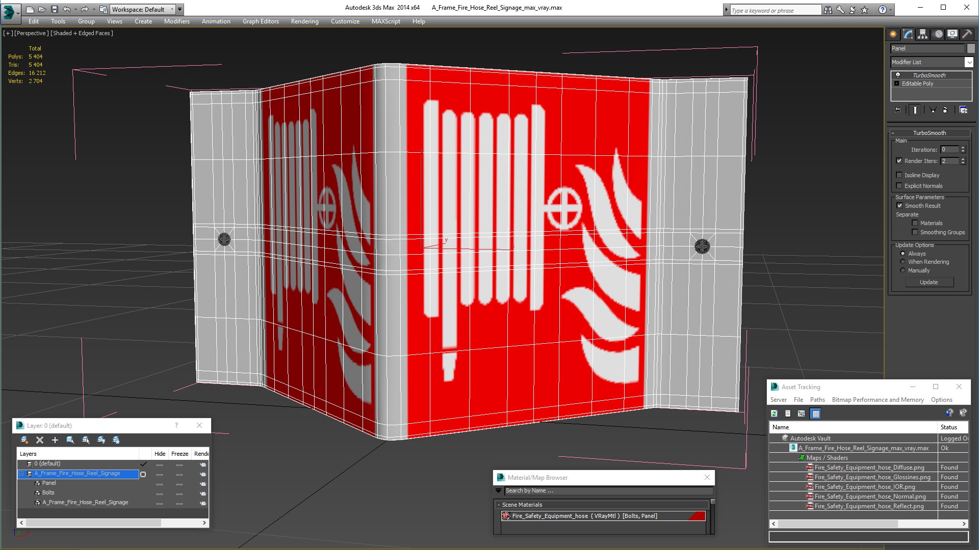 3D Frame Hose Reel Signage - TurboSquid 1685537