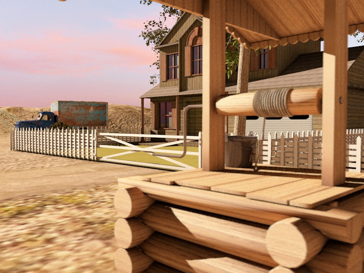 3D Western Ranch - TurboSquid 1281169