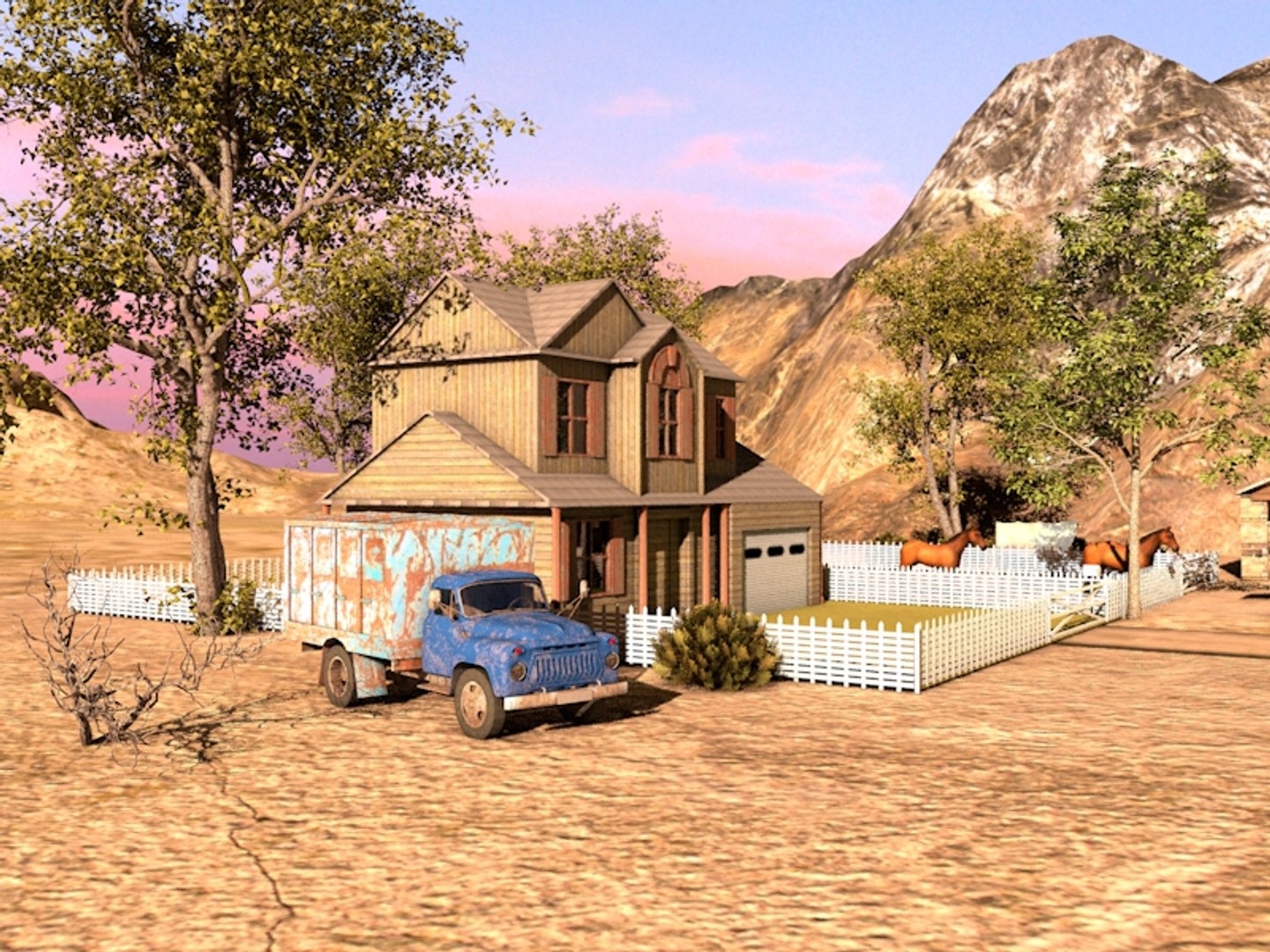 3D Western Ranch - TurboSquid 1281169