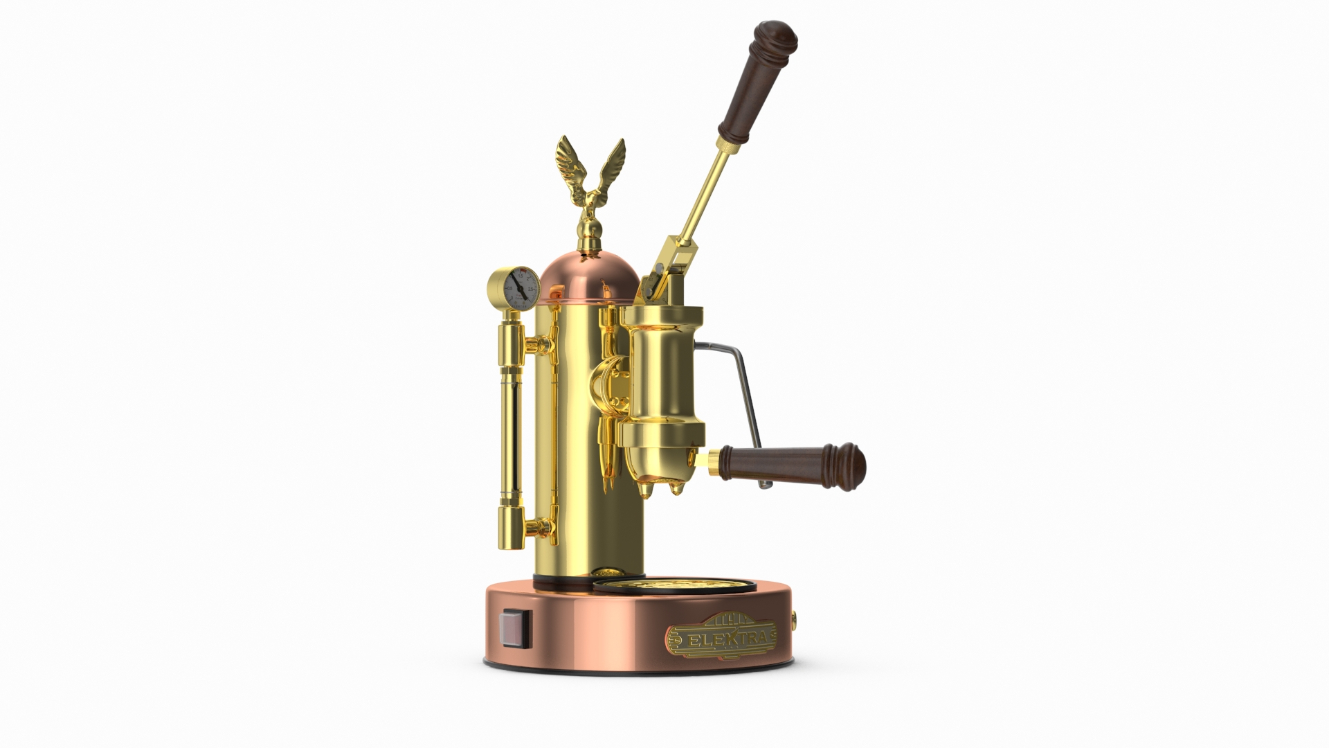 3D Model Elektra Micro Casa Leva Coffee Machine Cooper And Brass ...