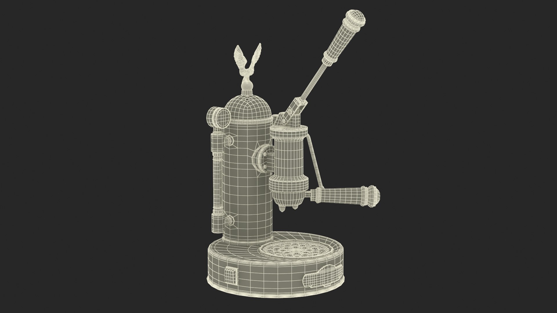 3D Model Elektra Micro Casa Leva Coffee Machine Cooper And Brass ...