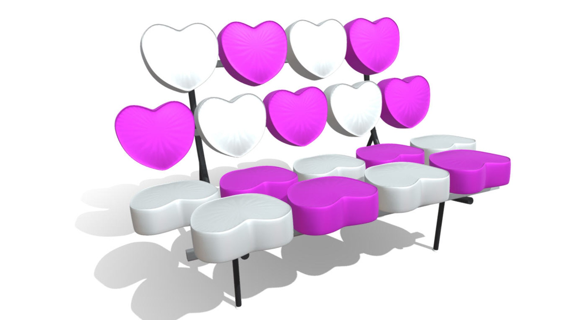 Sofa Marshmallow love 3D - TurboSquid 2150731