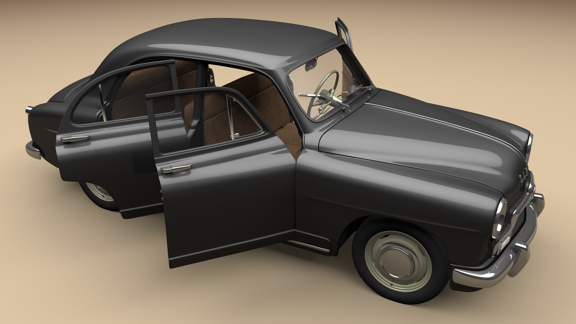 3D Aronde 1952 Simca Model - TurboSquid 1418107