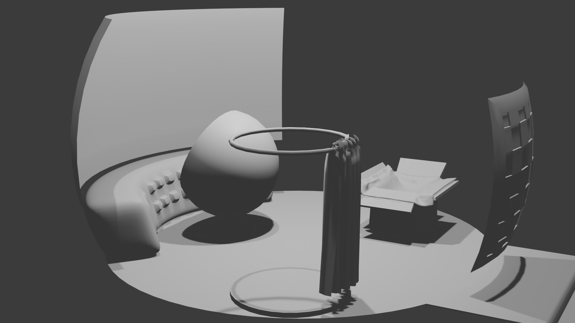 3D Sphere Room And Furnishing - TurboSquid 2221840