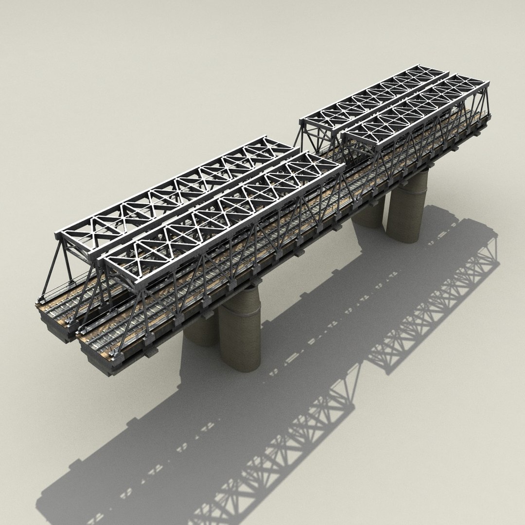 Railway Bridge 3d Model