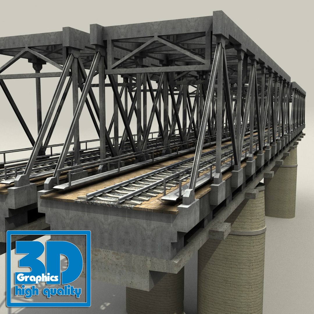 Railway Bridge 3d Model
