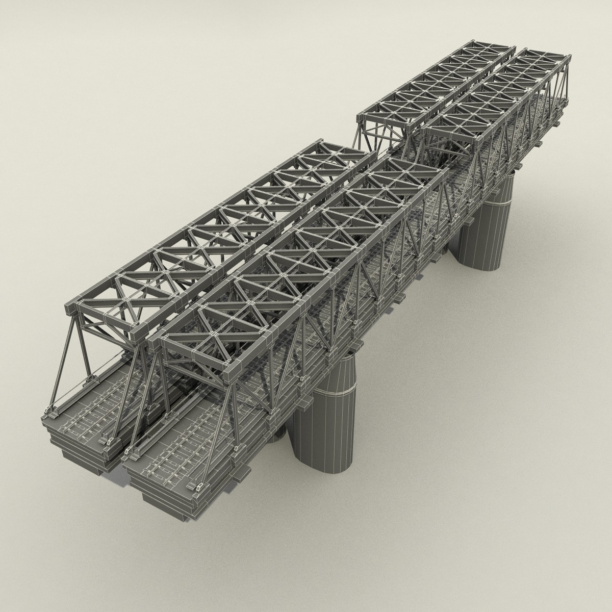 railway bridge 3d model