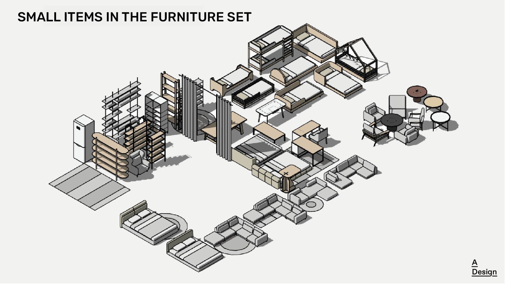 Set Of Luxury Furniture - Pack Of Revit Families 3D Model - TurboSquid ...
