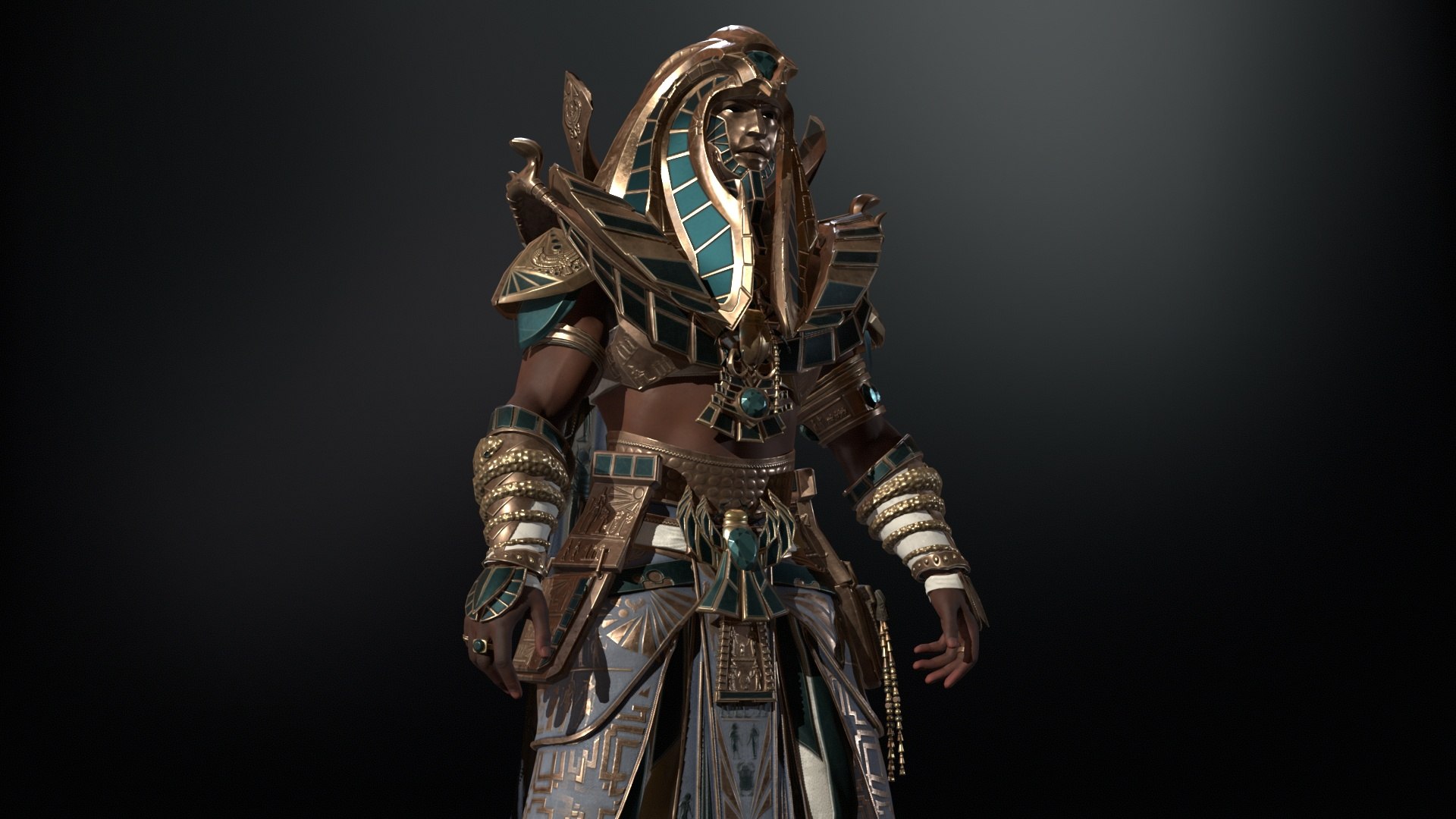 3D Pharaoh Model - TurboSquid 2289770
