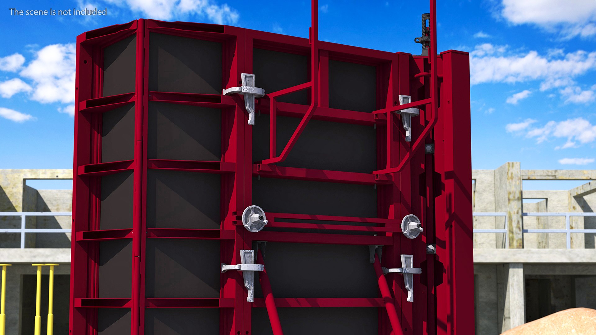 Construction Shuttering Red 3D Model - TurboSquid 2065190