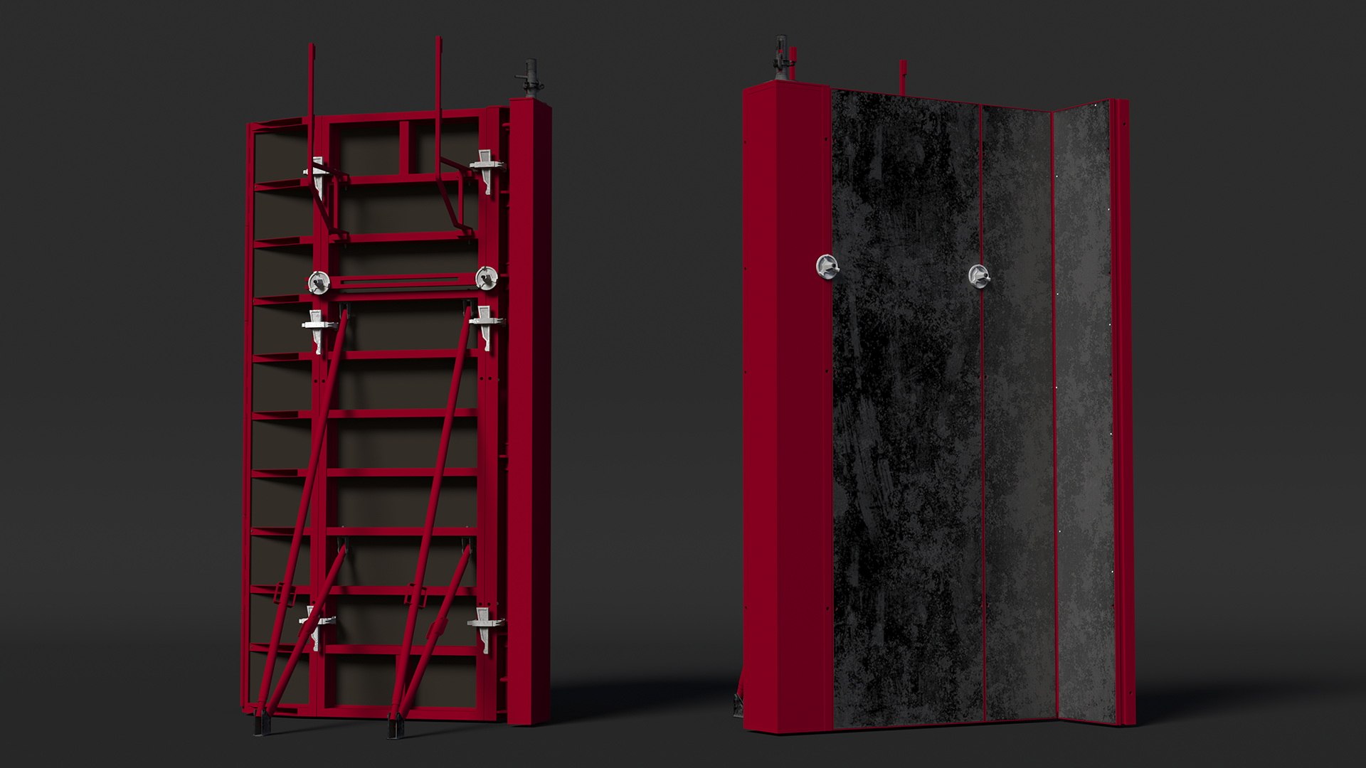 Construction Shuttering Red 3D Model - TurboSquid 2065190