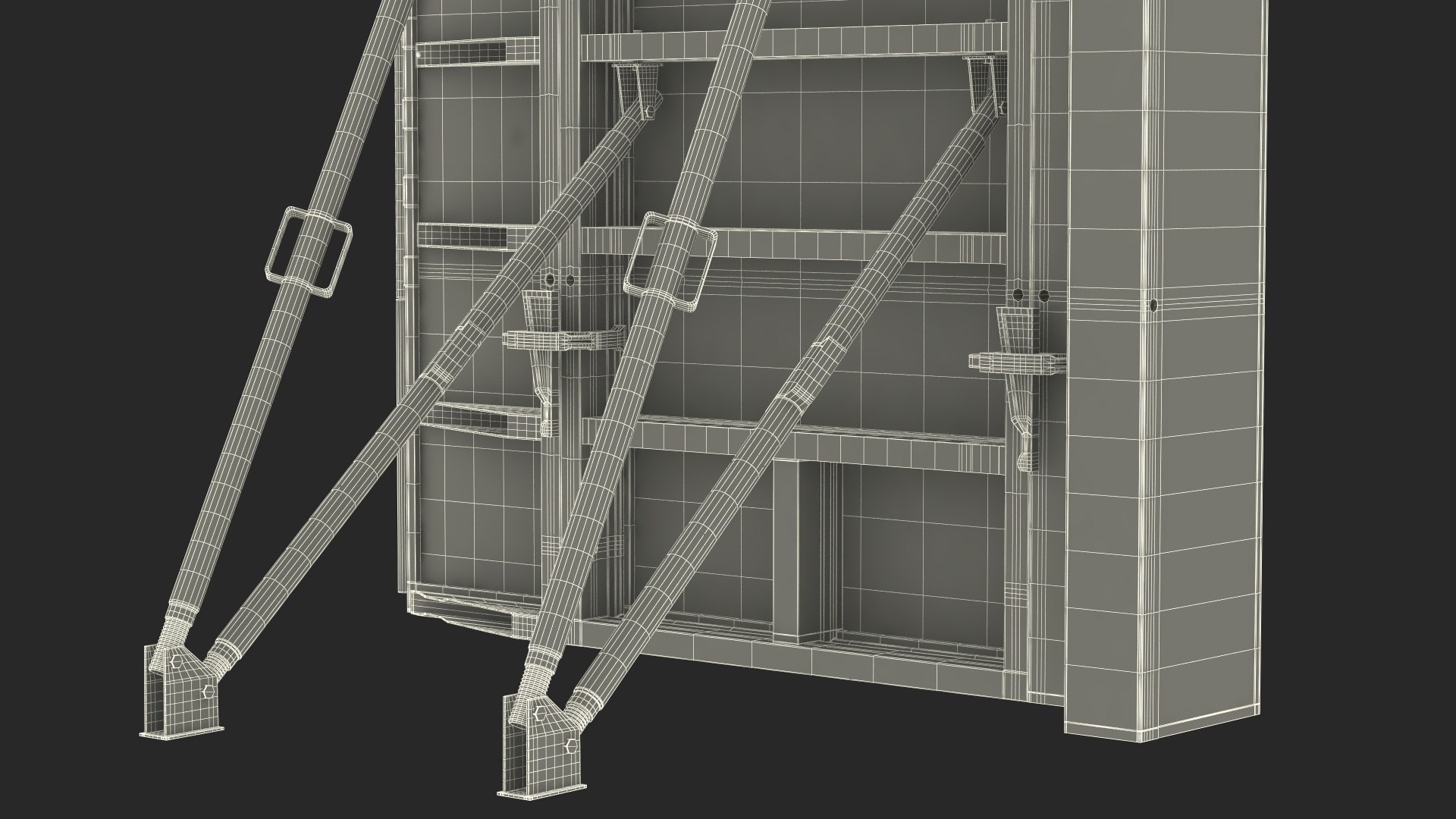 Construction Shuttering Red 3D Model - TurboSquid 2065190