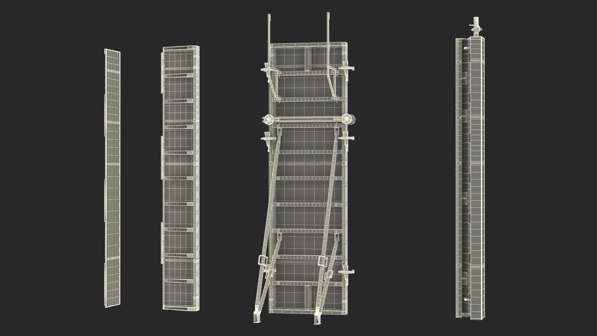Construction Shuttering Red 3D Model - TurboSquid 2065190