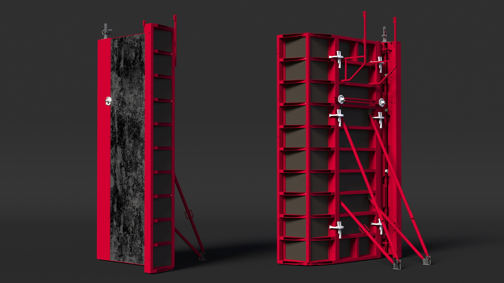 Construction Shuttering Red 3D Model - TurboSquid 2065190