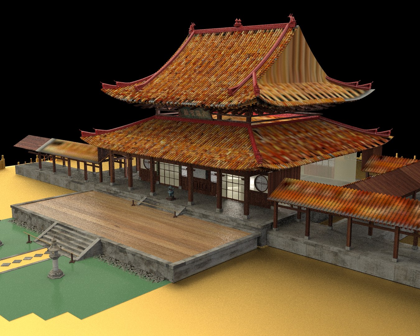 Chinese Ancient House Model - TurboSquid 2000604