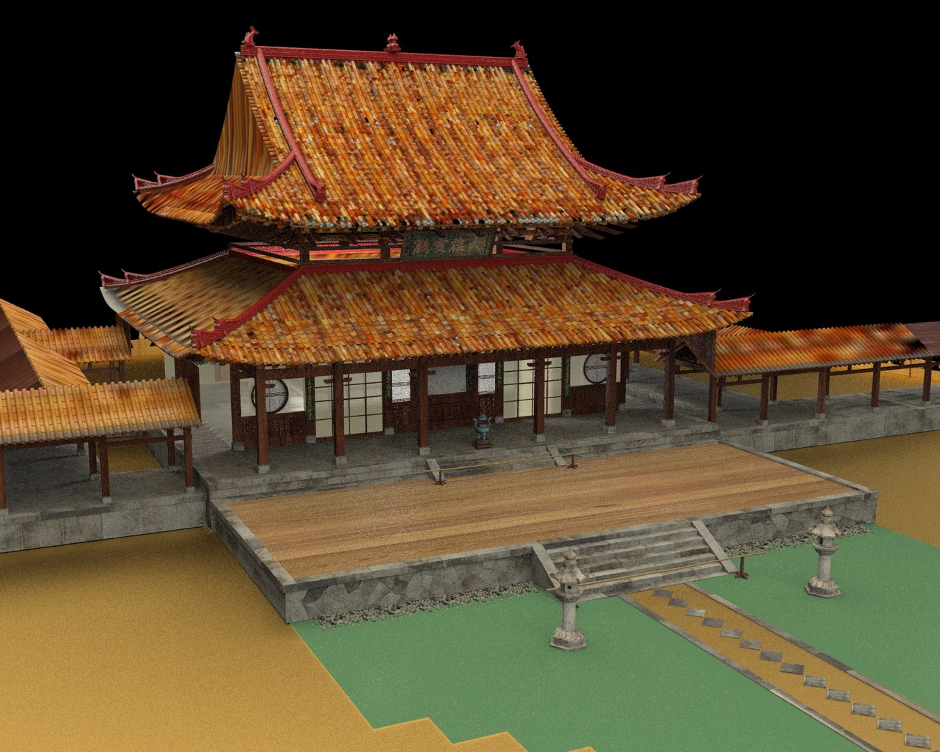 Chinese Ancient House Model - TurboSquid 2000604