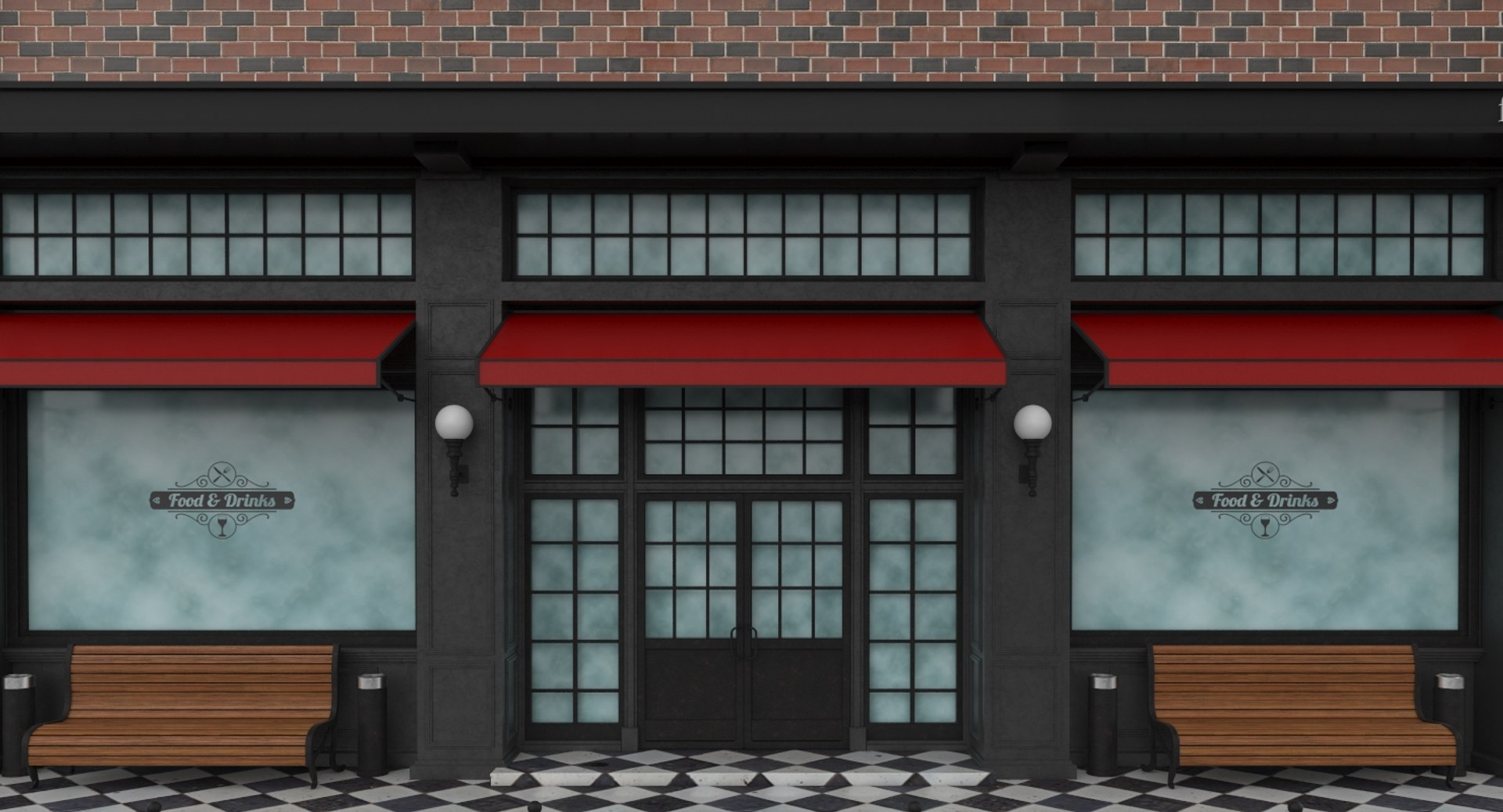 3D Bar Building - TurboSquid 1288492