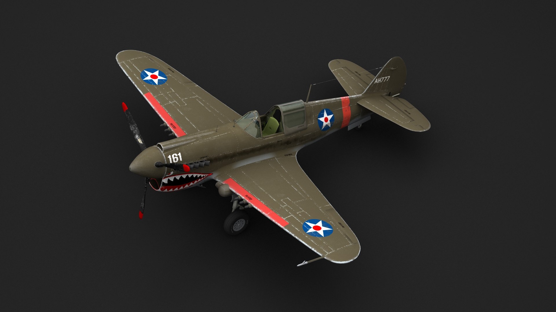 3D Model Curtiss P-40 Warhawk - TurboSquid 2011579