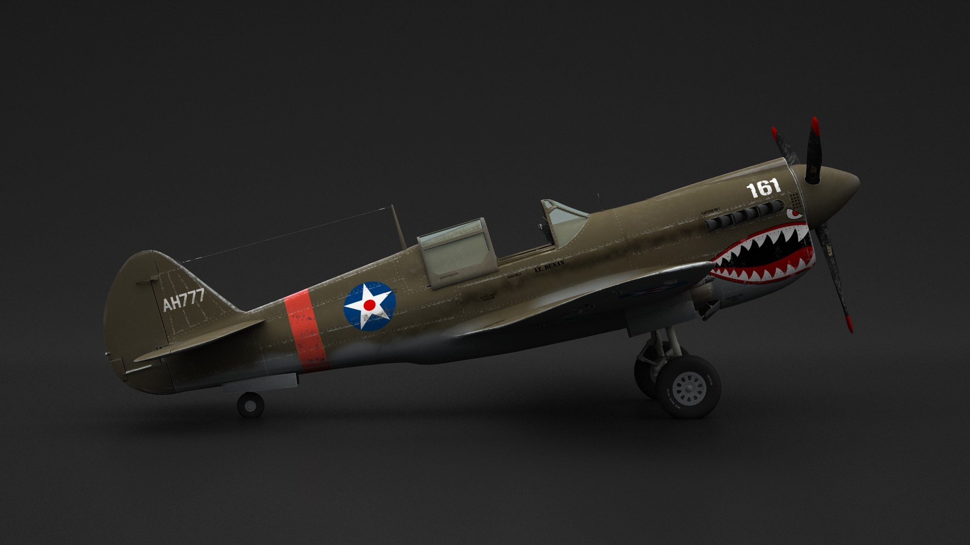 3D Model Curtiss P-40 Warhawk - TurboSquid 2011579