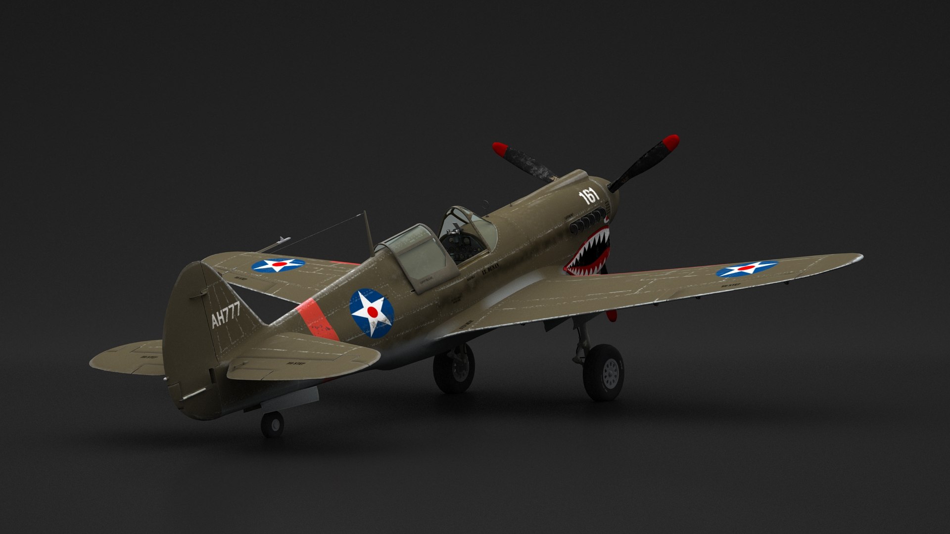 3D Model Curtiss P-40 Warhawk - TurboSquid 2011579