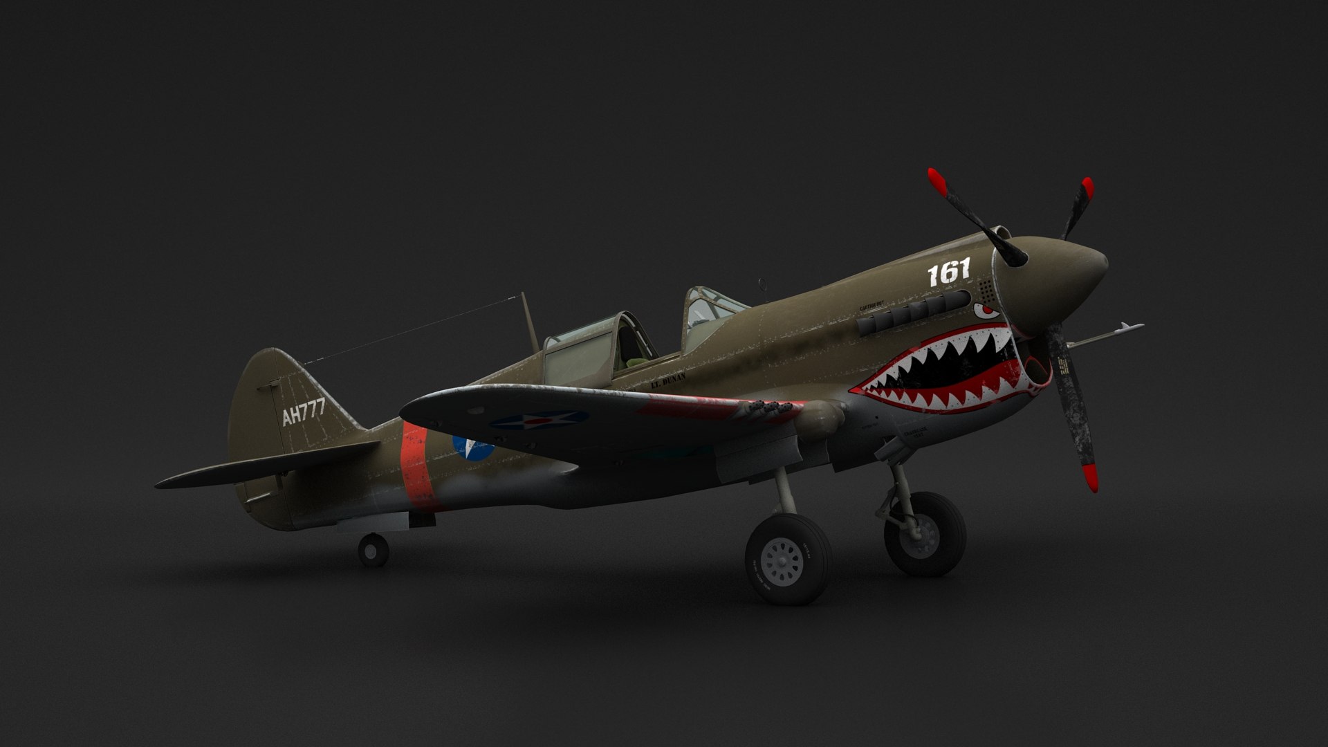 3D Model Curtiss P-40 Warhawk - TurboSquid 2011579