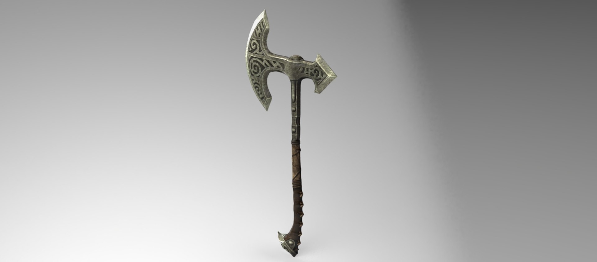 3dsmax Skyrim Steel War Axe