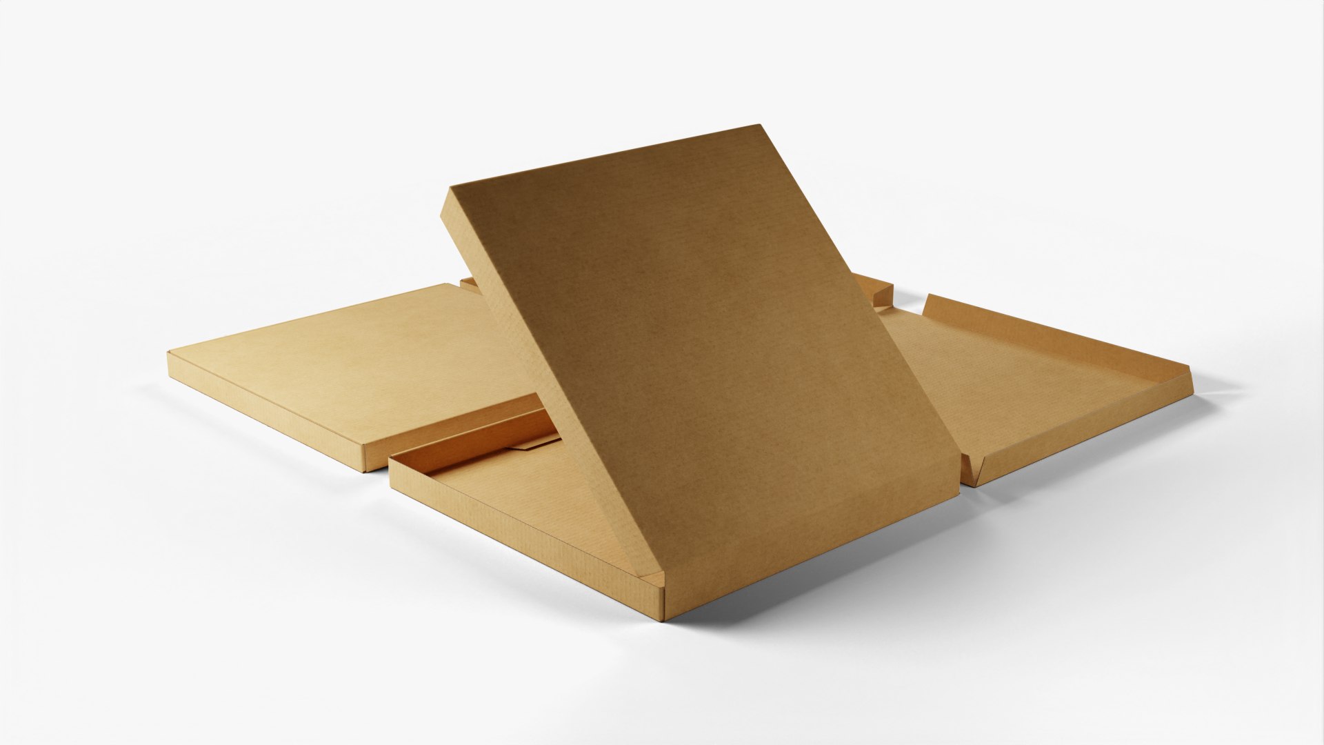 8-inch Pizza Boxes Kraft Paper Mockup model - TurboSquid 1977957