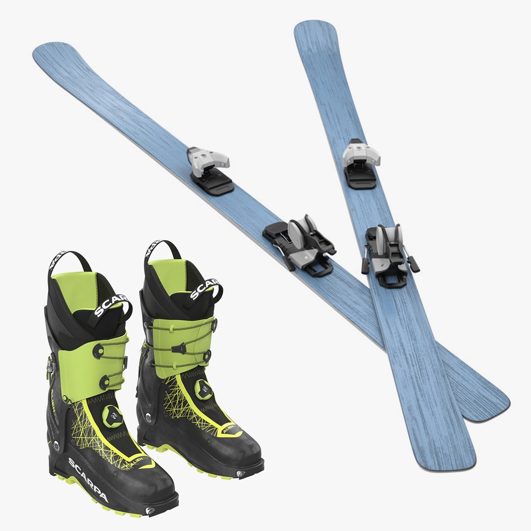 Snow Ski Boots Model - TurboSquid 1327248