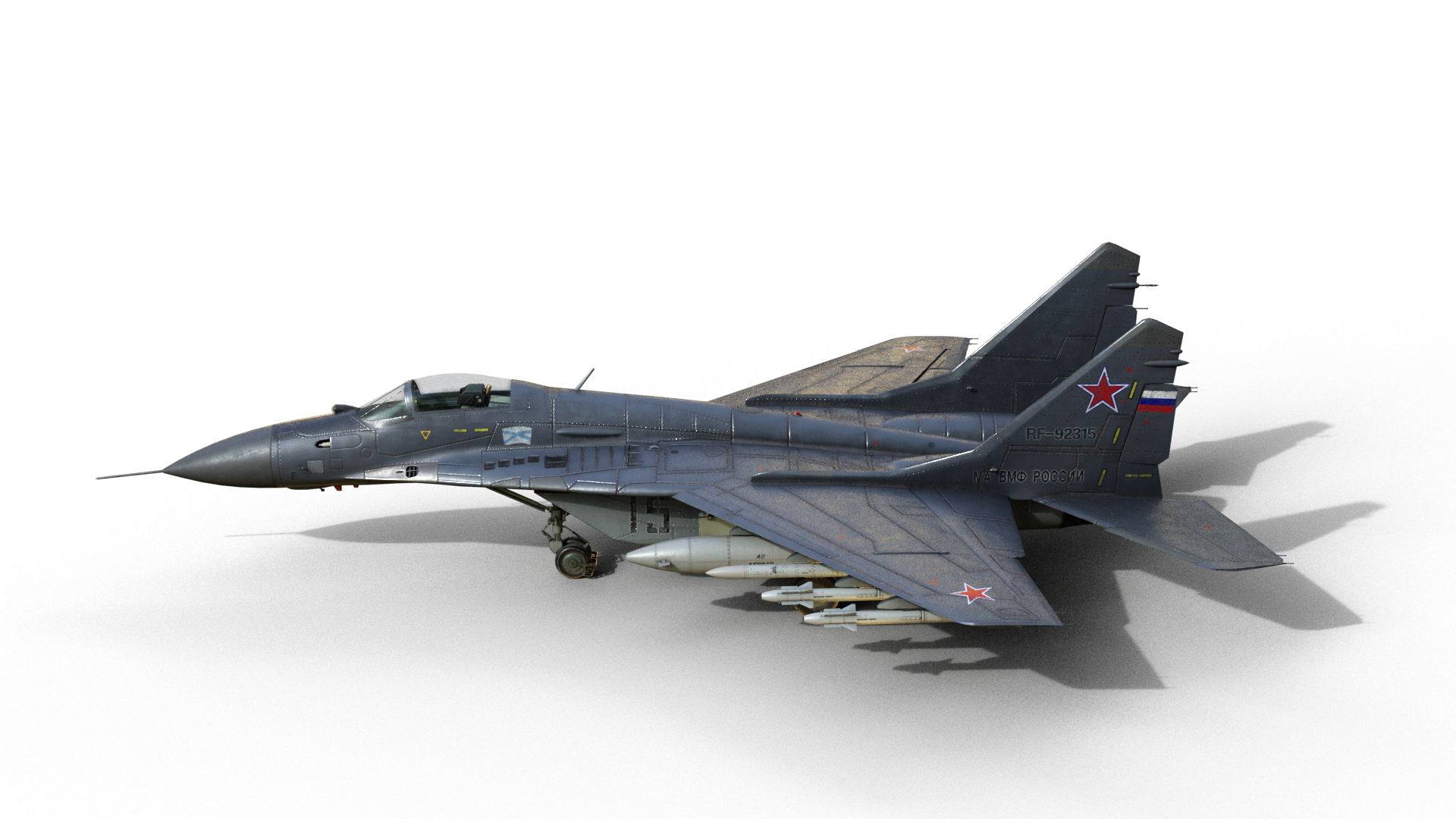 Mikoyan-Gurevich MiG-29K Mig29K Shipboard Aircraft 3D - TurboSquid 2399225