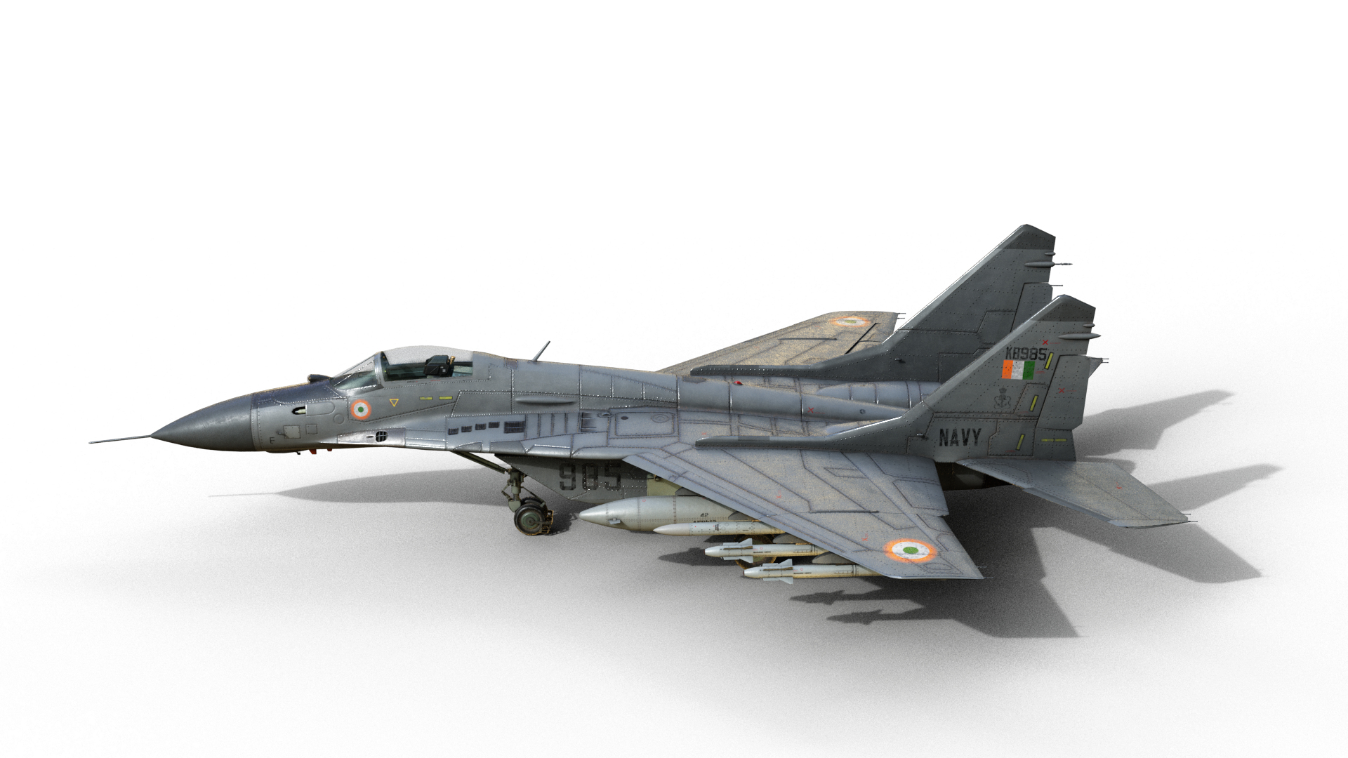 Mikoyan-Gurevich MiG-29K Mig29K Shipboard Aircraft 3D - TurboSquid 2399225