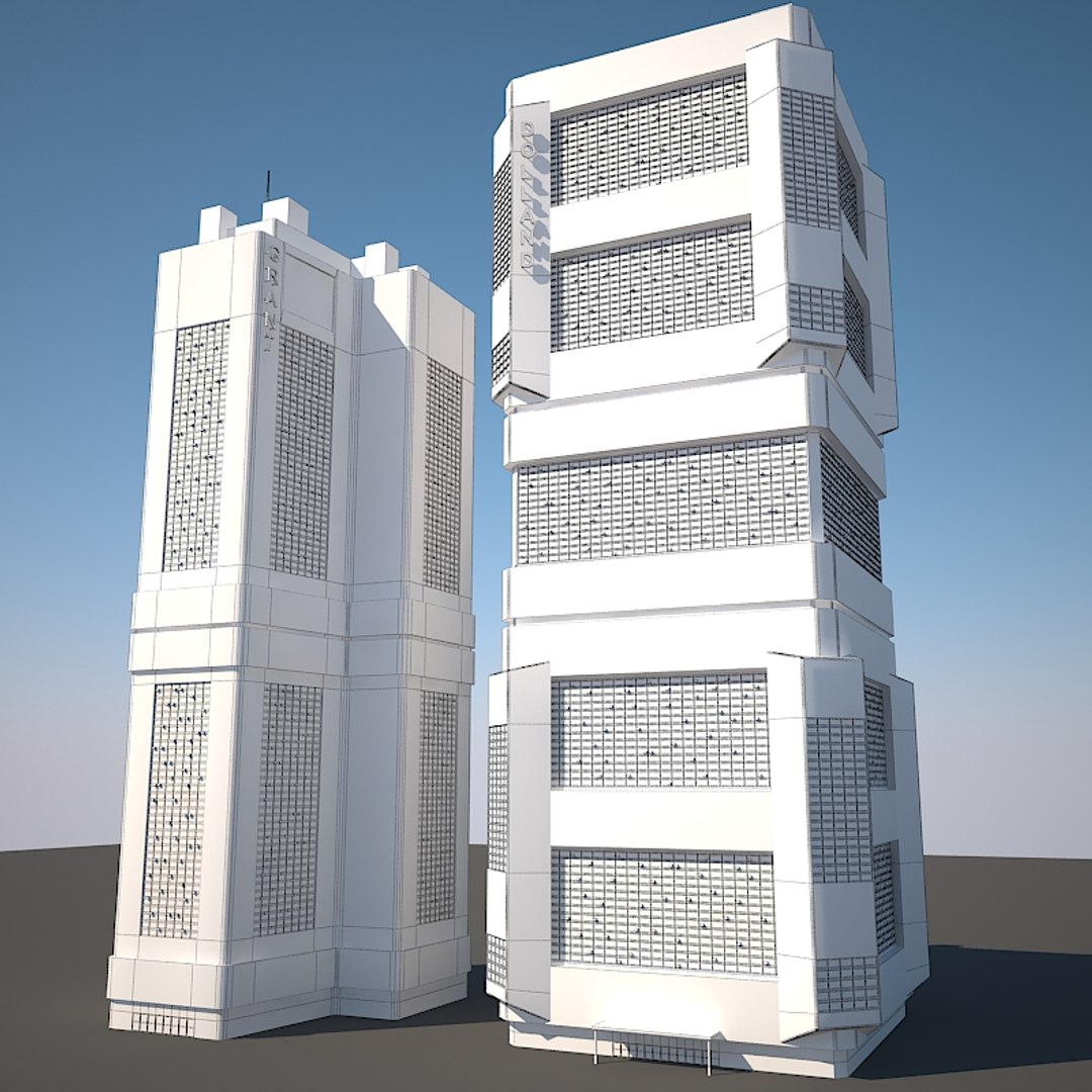 3d futuristic towers mega
