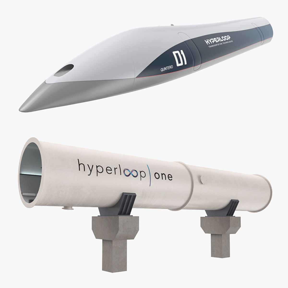 Hyperloop train tube 3D model - TurboSquid 1448011
