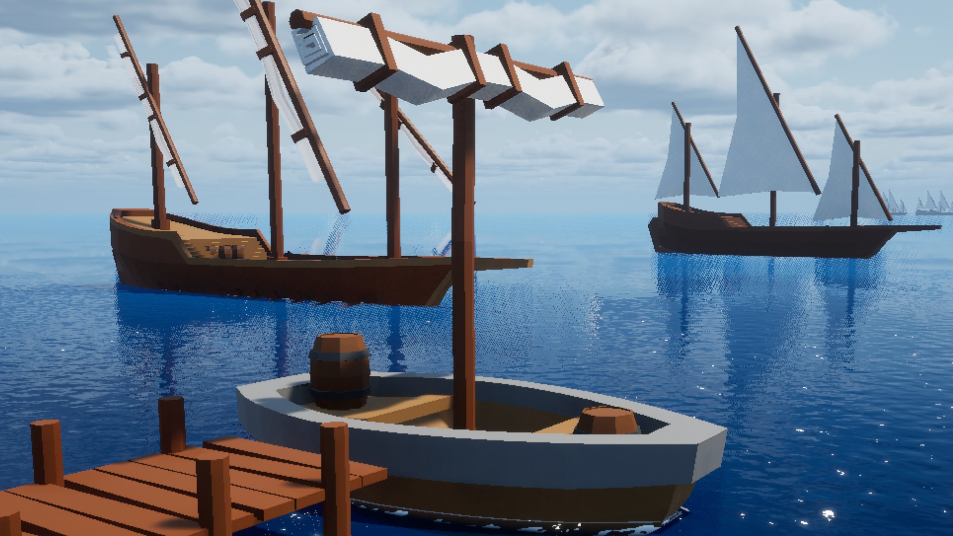 3D Medieval Fishing Boat Low Poly - TurboSquid 2206971