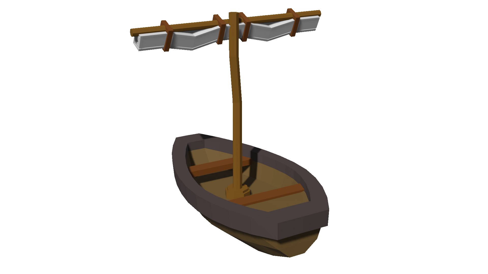 3D Medieval Fishing Boat Low Poly - TurboSquid 2206971