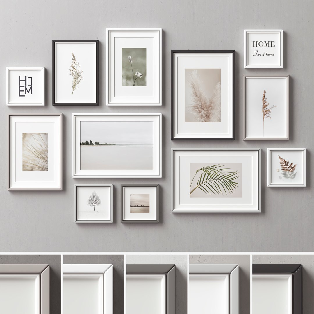 3D Picture Frames Set-166 - TurboSquid 1598925